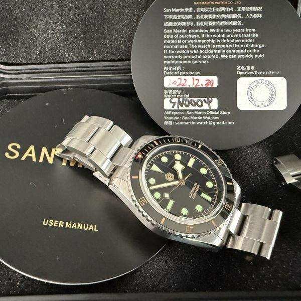 San Martin SN004 BB58 Automatic Watch NH35 Movement 38mm Excellent ...