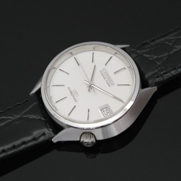Vintage Citizen HiSonic 3711 Tuning Fork Sweep Seconds Hand men's Watch ...