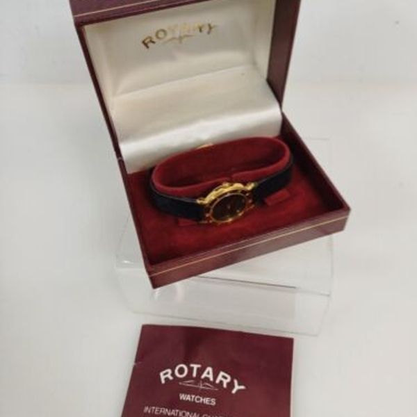 Vintage Rotary Ladies Watch With Orginal Box Leather Strap ...