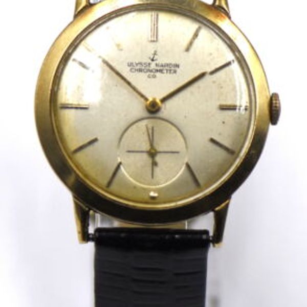 VINTAGE GENTS ULYSSE NARDIN N115H HANDWOUND WRISTWATCH 17 JEWELS 10K ...