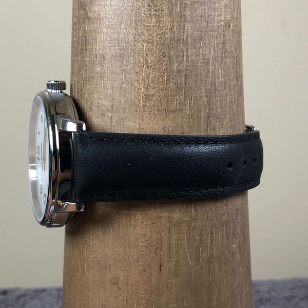 Timex Easy Reader Men TW2V21200 White Dial Leather Indiglo 43mm Quartz ...