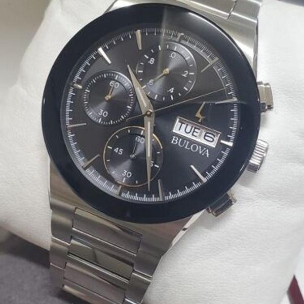 New Bulova 96C149 Modern Millennia collection Day-Date Chronograph Men ...
