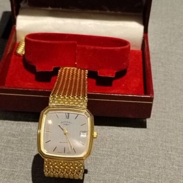 Rotary Vintage Mens Gold Watch Square Face WOW | WatchCharts Marketplace