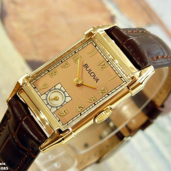 1948 Vintage BULOVA, Stunning SALMON Dial, Serviced & Warranty ...