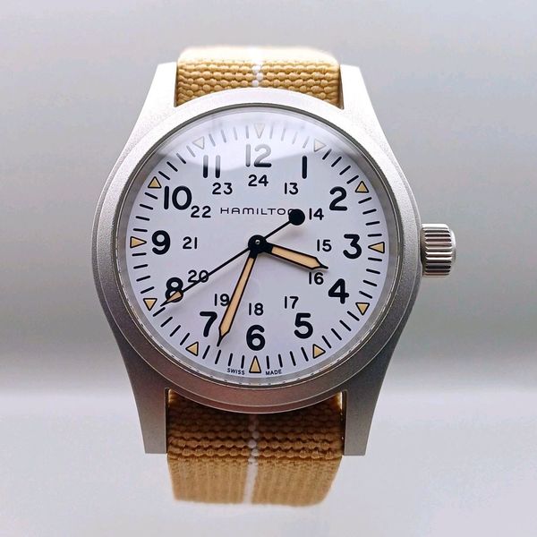 Hamilton Khaki Field White Mechanical | H69439511 | 38mm | Boxed With ...