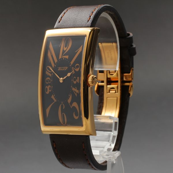 [Near MINT] TISSOT Heritage T117509A Black Dial Banana Quartz Men's ...