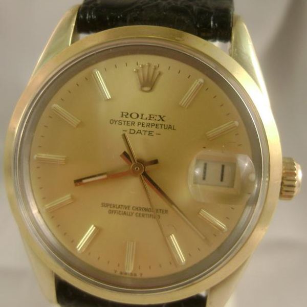 Rolex Date model gold shell | WatchCharts Marketplace
