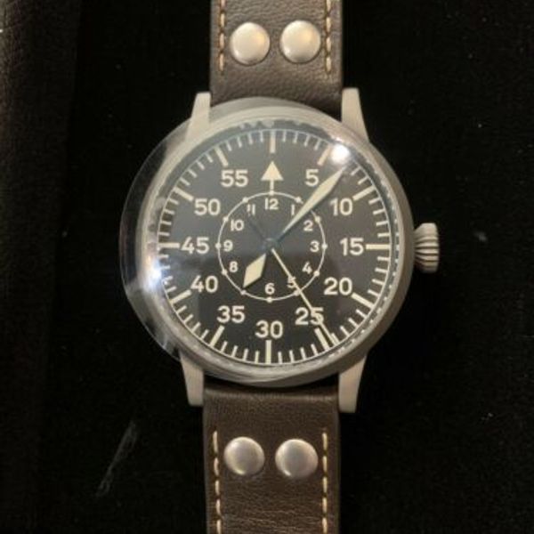 Laco 861751 Pilot Watch Original Dortmund 45mm Handwinding Black Face ...
