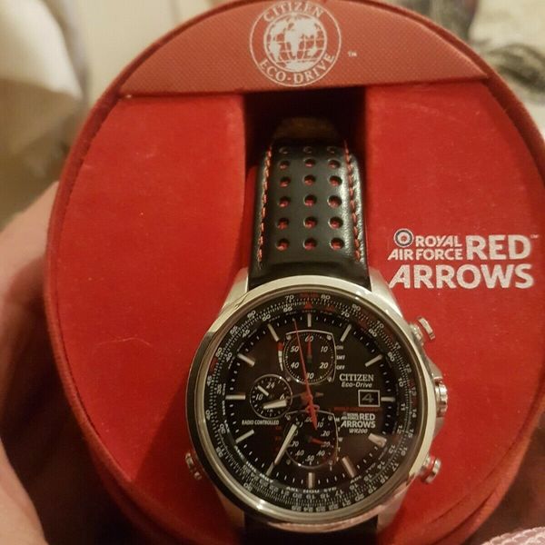 Citizen Red Arrows Eco Drive World Chronograph Watch AT8060-09E.Radio ...