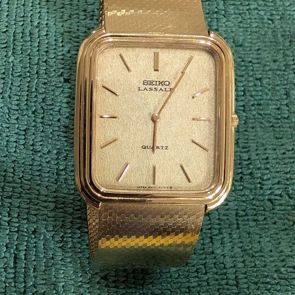 Seiko Lassale Men's Gold Tone Mesh Band Quartz Dress Watch 9300-5159 A+ MINT | WatchCharts ...