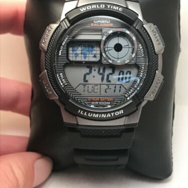 AE-1000W-1B BLACK Casio Men's Watches Standard Digital Black 10-Year ...