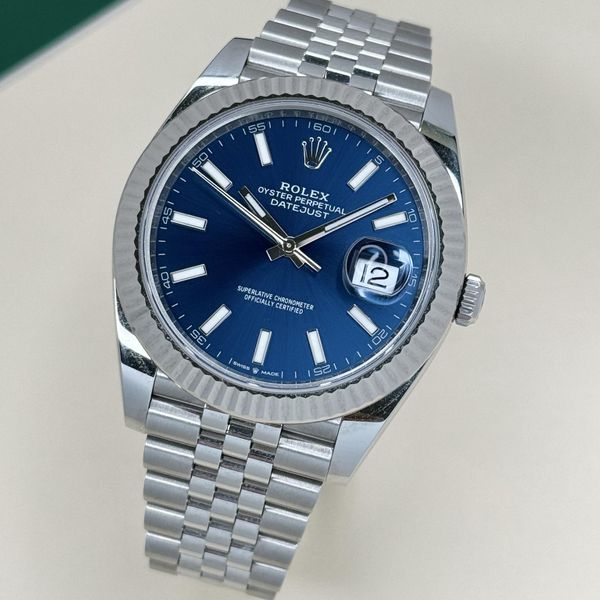 FS: Rolex DateJust 41mm 126334 Blue Dial Fluted Bezel & Jubilee ...