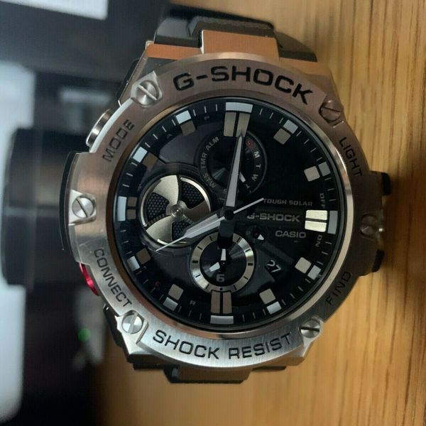 Men's Casio G-Shock GST-B100D-1AER G-Steel Bluetooth Solar Watch ...