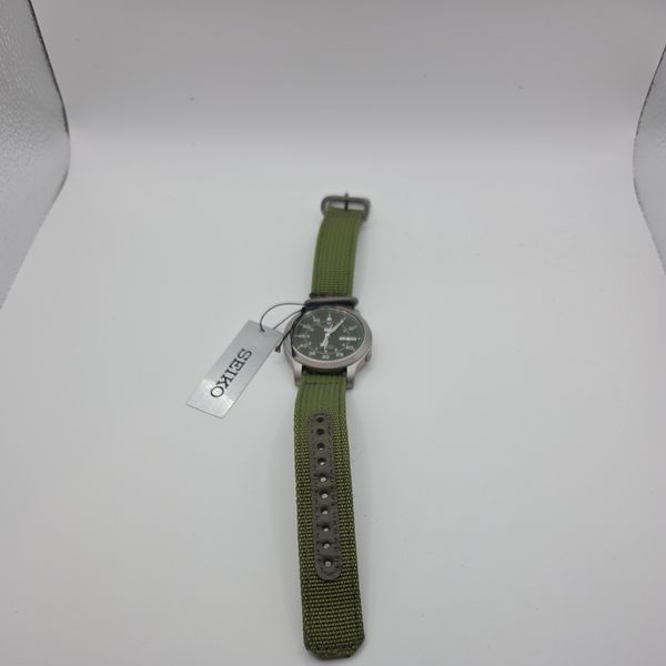 Seiko 5 Automatic SNK805 SNK805K2 Mens Green Dial Nylon Strap Watch ...