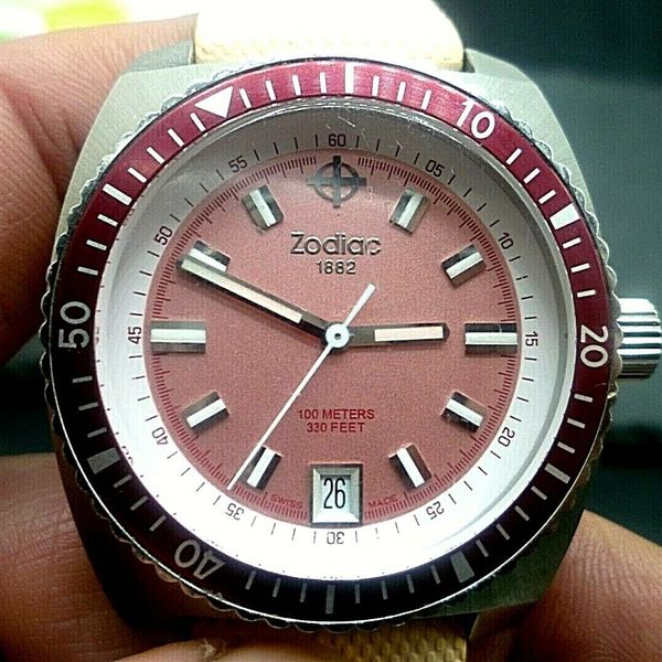 ZODIAC 39mm SEA DRAGON 100m WATCH Ronda 5j EOL Swiss Quartz ZO2231 ...