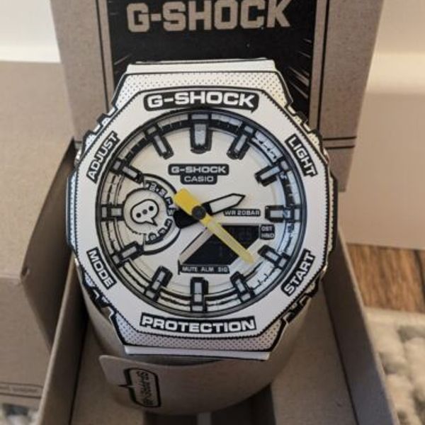 2 x Casio G-Shock G Shock GA-2100MNG Manga Watch White Blue Global ...