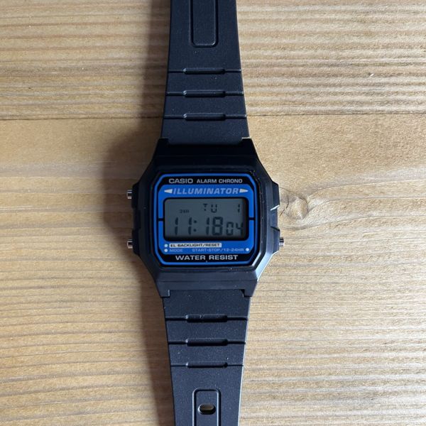 Casio F-105W-1A Unisex Black Digital Watch | WatchCharts Marketplace