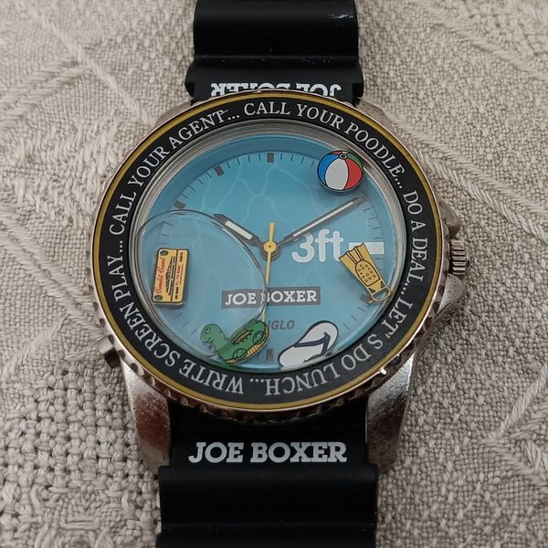 Vtg 1995 JOE BOXER Indiglo Watch Floating Pool Beach Ball Flipflops ...