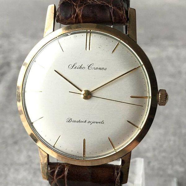 Vintage Seiko Cronos 21 Jewels Hand-Winding 14K Gold Filled Watch J14021 #348 | WatchCharts ...