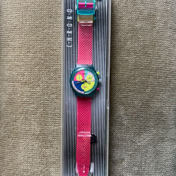Vintage Swatch Wristwatch SCL 100 Flash Arrow - 37mm Circa 1992 ...