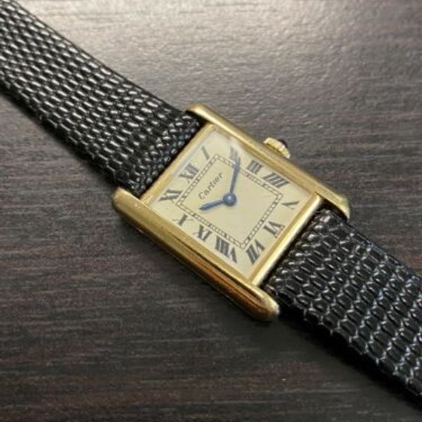 Ladies Vintage Cartier Le Must De Tank Wrist Watch Mechanical Wind ...