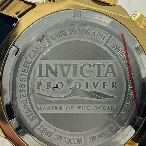 Invicta Men's Watch 6983 Pro Diver Blue Dial Chronograph Black Rubber ...