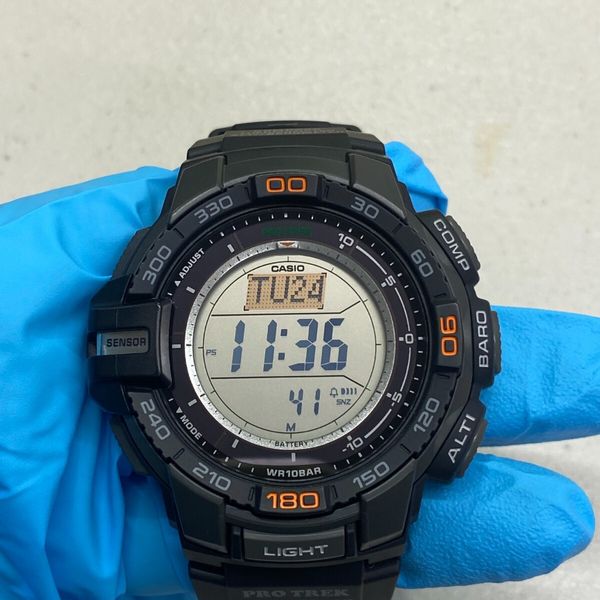 Casio Pro Trek Tough Solar Triple Sensor Black Resin 52mm Watch PRG270-1 NEW | WatchCharts ...