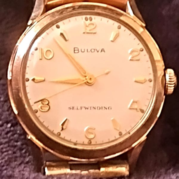 1959 Bulova Clipper Watch 10k rgp Rare Original Blue Peraloid Box And ...