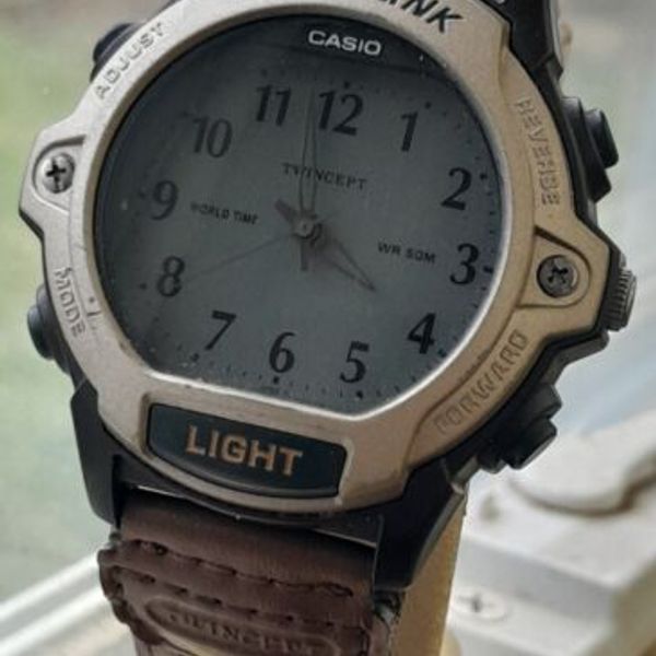 Men's Vintage 1990's Casio Databank Twincept Digital Quartz Watch.FREE ...