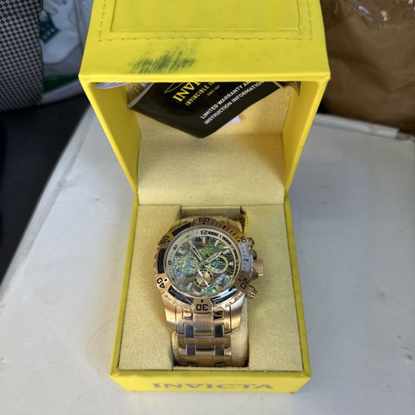 Invicta Pro Diver 25094 Chronograph Gold Stainless Steel Men's Watch ...
