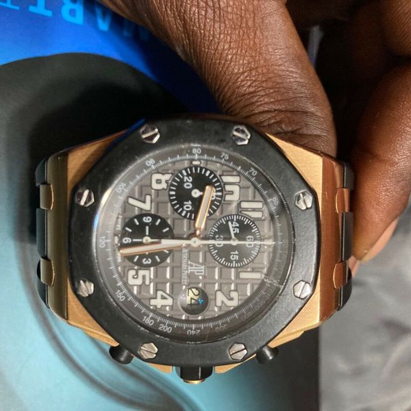 Audemars Piguet Royal Oak OffShore Brown Men's 18k mans black and Gold ...