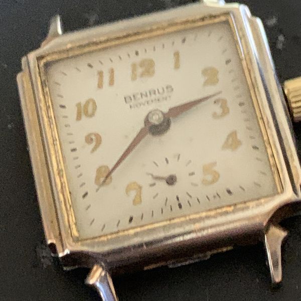 Vintage Menâ s Benrus Tank 10K RGP Top 17J BB 4 Needs Service ...