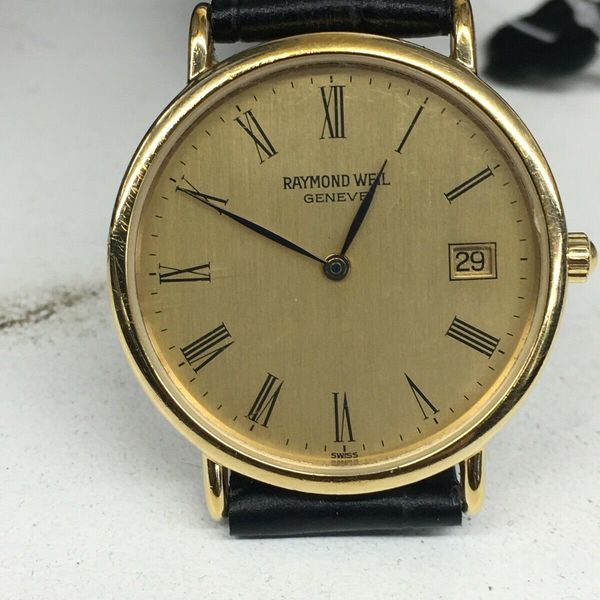 Raymond Weil Mens vintage 18k gold Electro. watch 5510, w/Box ...