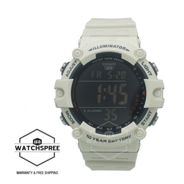 Casio Digital Dual Time Light Grey Resin Band Watch AE1500WH-8B2 AU ...