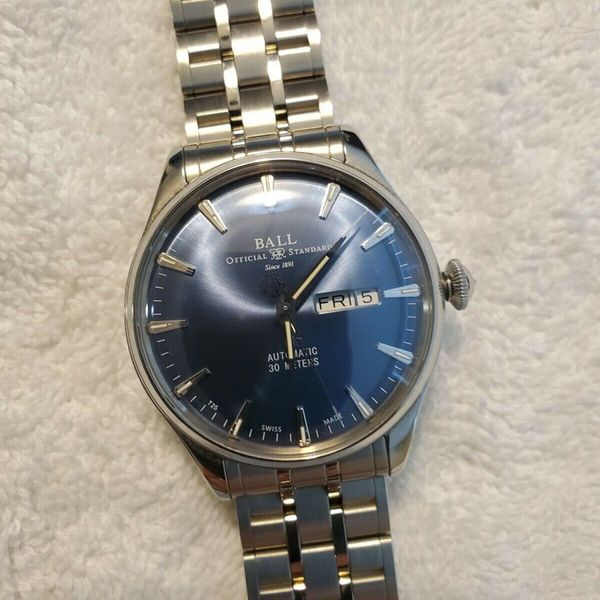Watch BALL Trainmaster Eternity NM2080D-SJ-BE Blue dial Day/Date ...