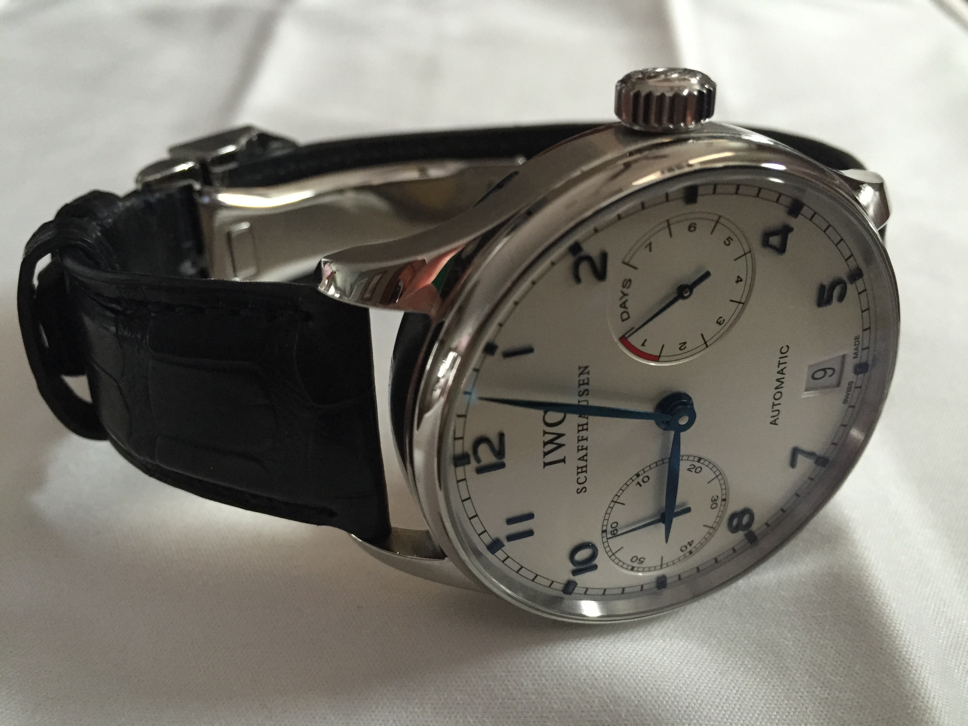 *Stunning* IWC Portuguese Automatic 7-Day Power Reserve - Blue Hands ...