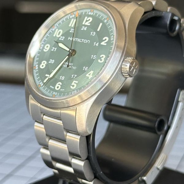 [WTS] Hamilton Khaki Field Titanium 38mm w/ Titanium Bracelet - Green ...