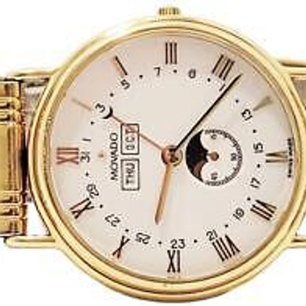 MOVADO 87-27-862 TRIPLE CALENDAR VINTAGE MOON PHASE 32mm GOLD TONE SWISS WATCH | WatchCharts ...