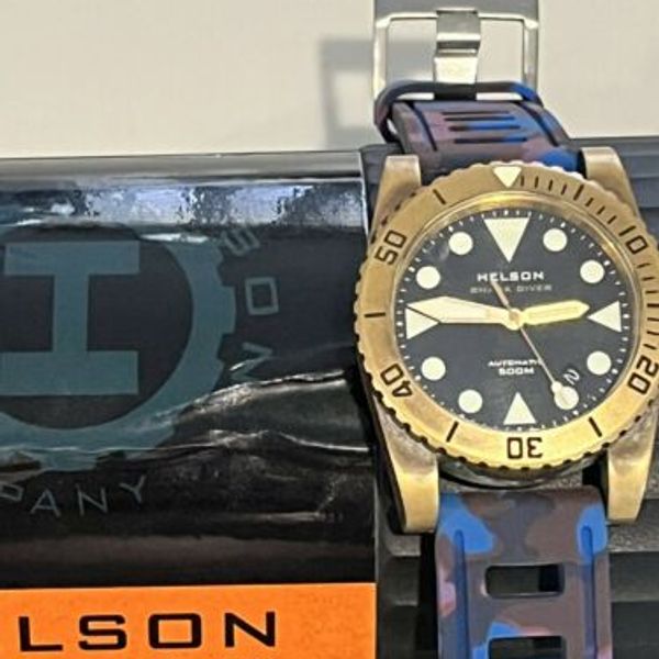 Helson Sharkdiver Automatic 500 Brass case NH35 - | WatchCharts Marketplace