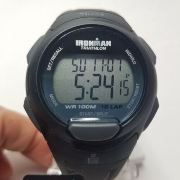 Timex T5K608 Full-Size Ironman Essential 10 Black Resin Digital Men's Watch | WatchCharts ...