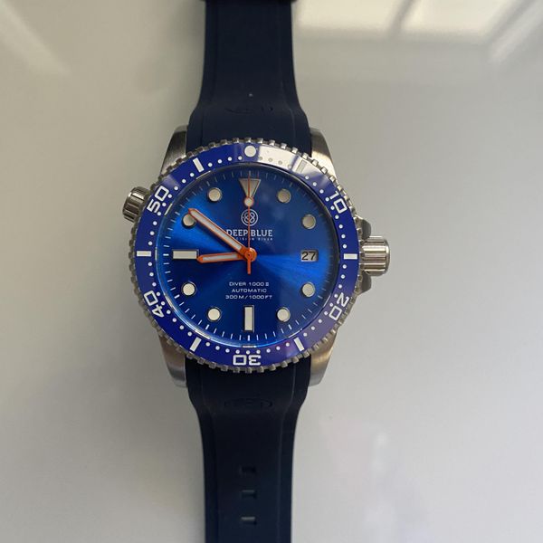 [WTS] Deep Blue DIVER 1000 II 40MM AUTOMATIC DIVER BLUE CERAMIC BEZEL ...