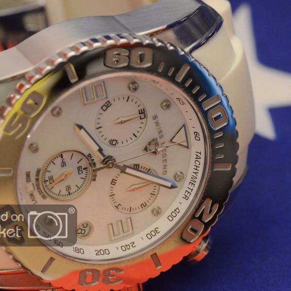 Swiss Legend Commander Diamond Markers - Mother of Pearl Dial - extra ...