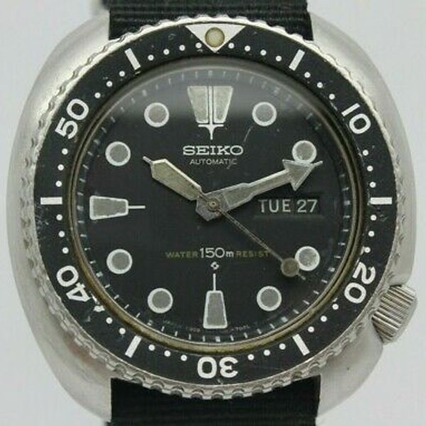 VINTAGE 1981 Seiko 6309-7049 Mens 44mm Steel Automatic Divers Watch Turtle Grey | WatchCharts ...