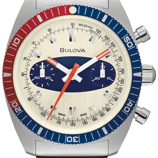 New Bulova Chronograph A Limited Edition St Steel Ivory Dial Men's ...