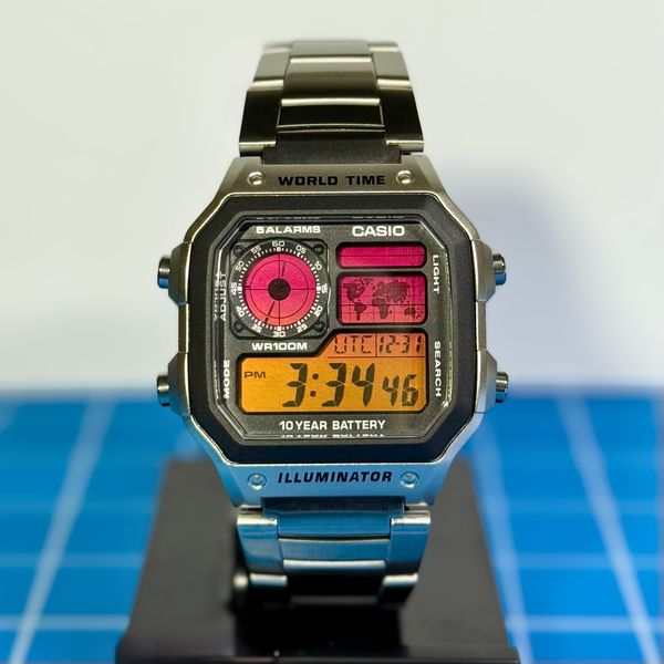 Casio Royale "Sunrise" Custom Casio Royale AE1200 LCD Digital World Time Mod | WatchCharts ...
