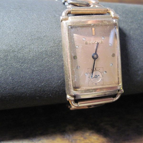 Bulova 21j caliber 7AK 14K Rose Gold Filled for parts/repair ~ nice ...