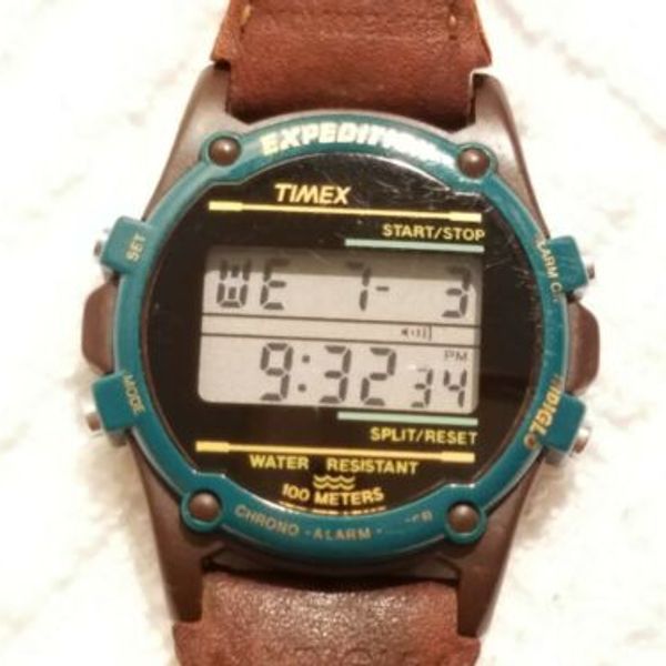Vintage Timex Expedition Digital Watch Alarm Chronograph 100 Meters ...