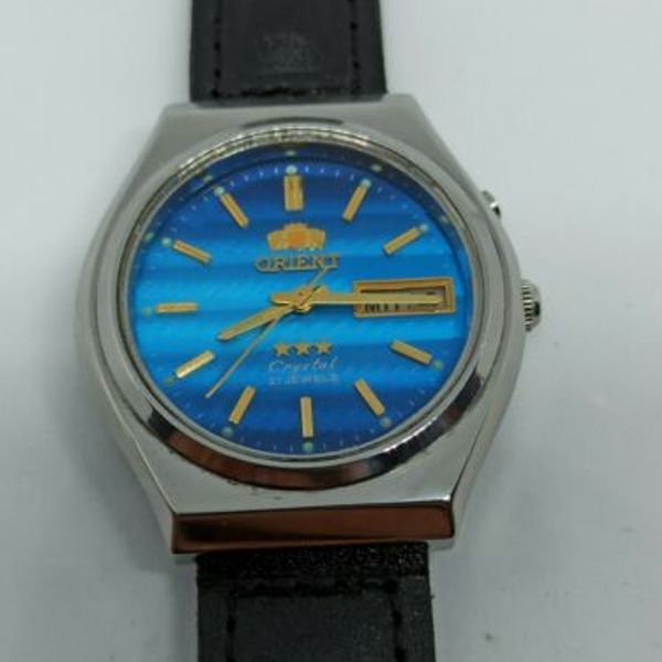 Vintage Mens ORIENT Crystal 3 stars 21jewels Automatic 469WB7-70 CA ...