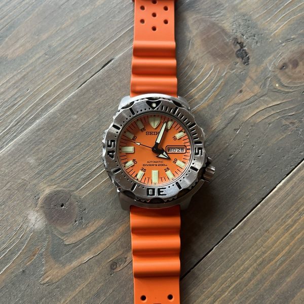Seiko SKX781 Orange Monster Automatic Diver 200m Watch - Rare Vintage ...