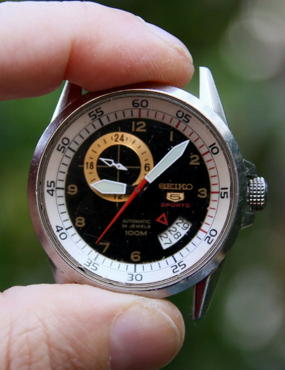 Oversized Seiko 4R37 00Z0 24j 24 hour GMT Sport Japan Oversized Seiko 4R37 00Z0 24j 24 hour GMT Sport Japan